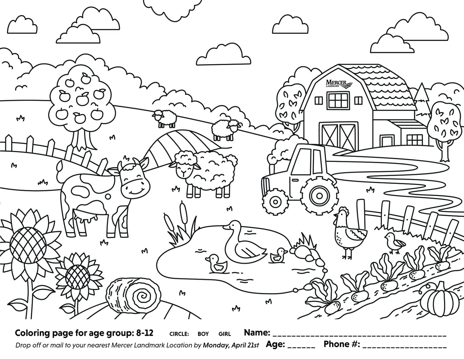 Coloring Contest - Mercer Landmark